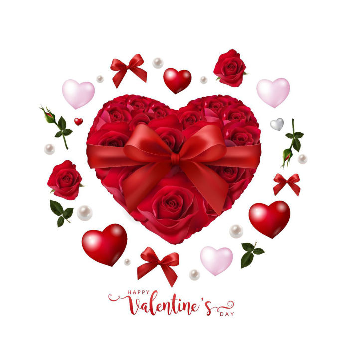 Static Glass Sticker Removable Window Decal Heart-shaped Rose Window ...