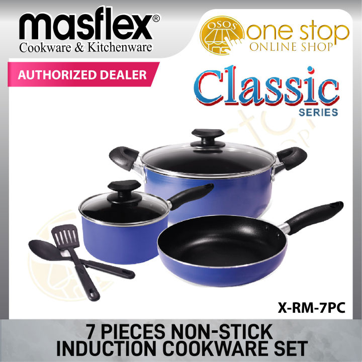 Masflex Original 7 Pieces Non-Stick Induction Cookware Set Fry Pan ...