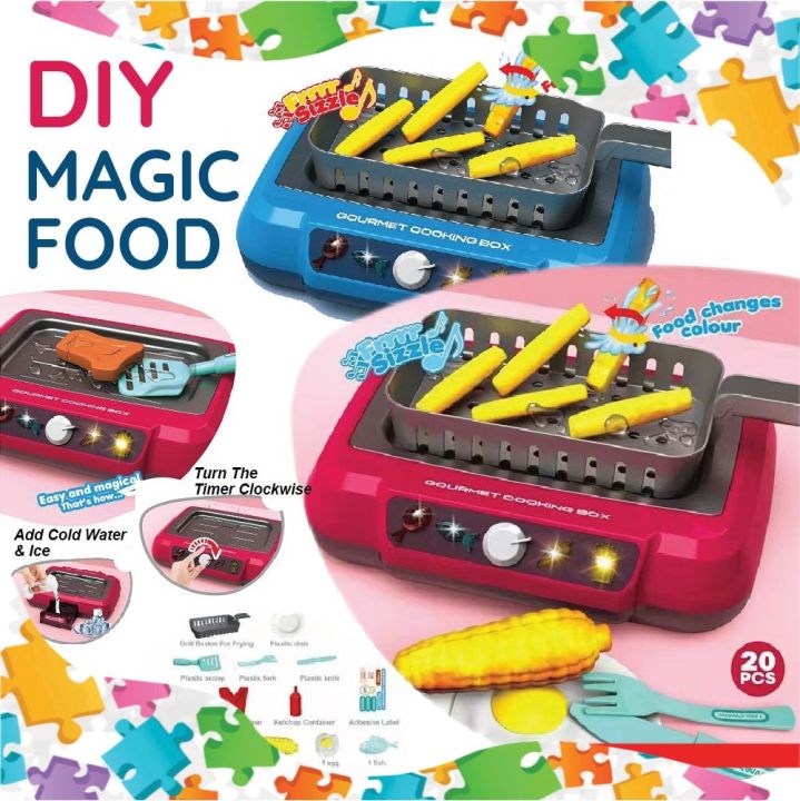 Vanyeh DIY Magic Food Magic Fry Add Water Cooking Set Pretend Play Set ...