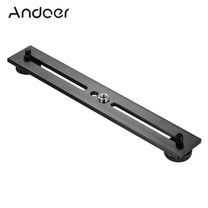 Andoer Dual Camera Mount Tripod Bracket Camera Flash Brackets Extension ...