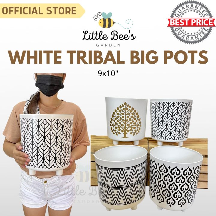 Tribal BIG Stylish Classy Printed Pots [Little Bee's Garden] | Lazada PH