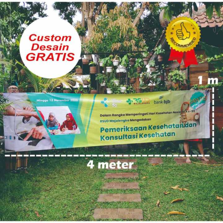 BALIHO BACKDROP BANNER SPANDUK UKURAN 4 X 1 M DESAIN GRATIS CUSTOM ...