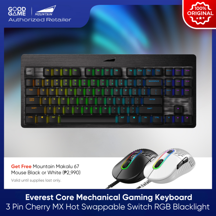 Mountain Everest Core Mechanical Gaming Keyboard 3 Pin Cherry MX Hot ...