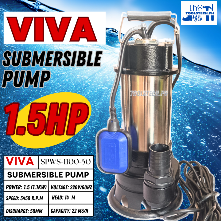 VIVA ITALY HIGH-QUALITY (1.5 HP) SUBMERSIBLE PUMP (FOR DIRTY & CLEAN ...