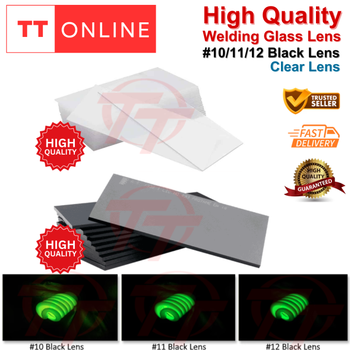2" x 4" Welding Lens Glass Welding Glass (Clear/Black #10, 11, 12) / Kaca Kimpalan Kaca Welding ...