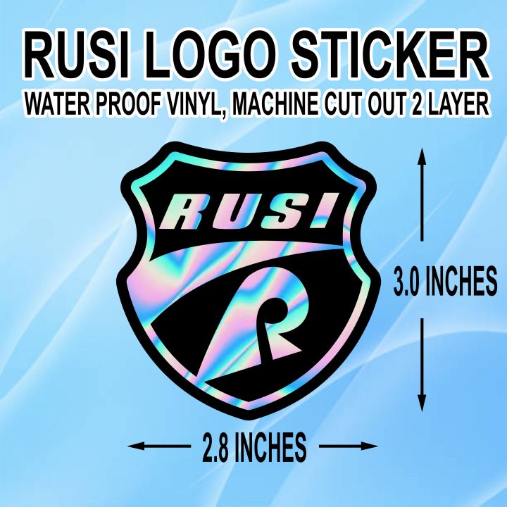 RUSI LOGO STICKER,WATER PROOF VINYL,MOTORCYCLE,GOLD,HOLOGRAM,SILVER ...