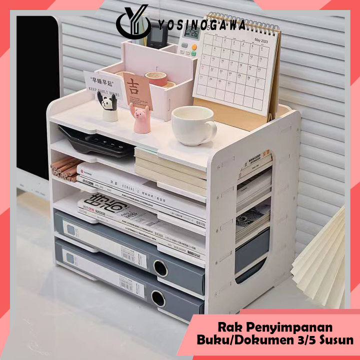 Rak Tray Dokumen Fail Kerja Paper Tray File Desk Organizer Document ...