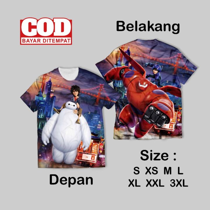 Kaos Fullprint Wallpaper Cartoon Keren | Baymax | Kaos AOP Big Hero 6 ...