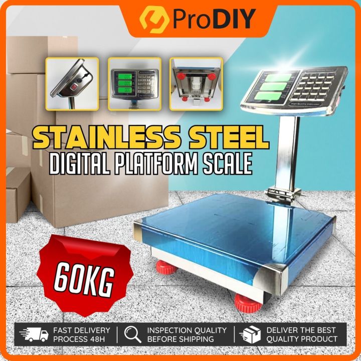 Stainless Steel Digital Platform Scale 60kg Foldable Charging Scale ...