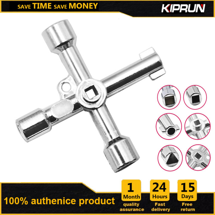 KIPRUN Universal Triangle Square Key Wrench Plumber Keys, 4 Way ...
