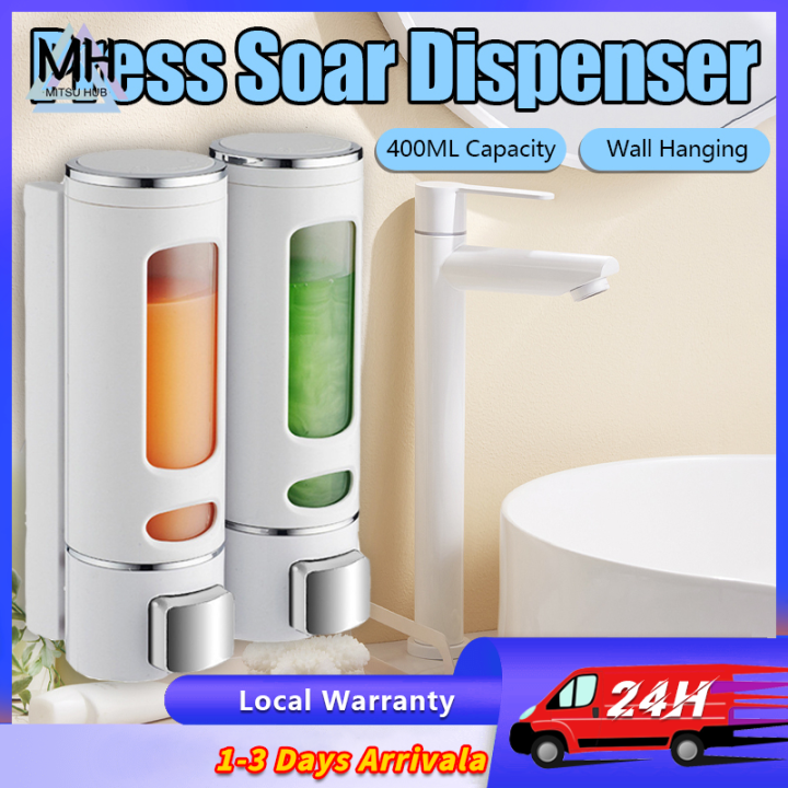 Bathroom Liquid Soap Dispenser Wall-mounted Shampoo Soap Organizer ... Bathroom Liquid Soap Dispenser Wall-mounted Shampoo Soap Organizer ...