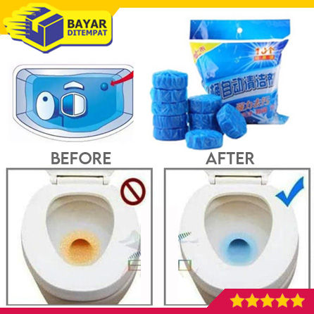 Tablet Biru Pembersih Pewangi Penyegar Kloset Closet WC Toilet Si Biru ...