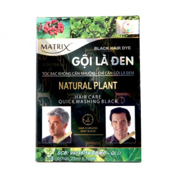 Dầu Gội GỘI LÀ ĐEN MATRIX ( hộp 10 gói 25ml) | Lazada.vn