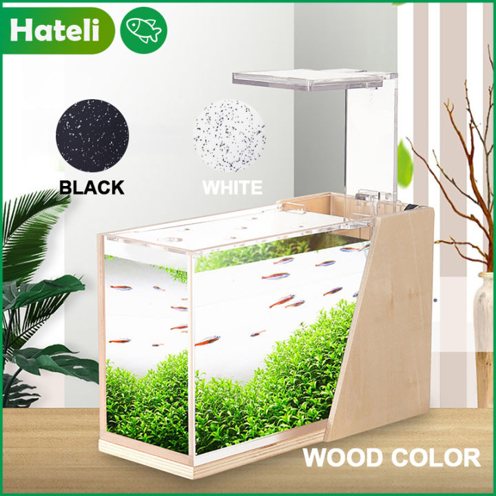[HATELI] Desktop Fish Tank Mini Side Filter Beautification Acrylic ...
