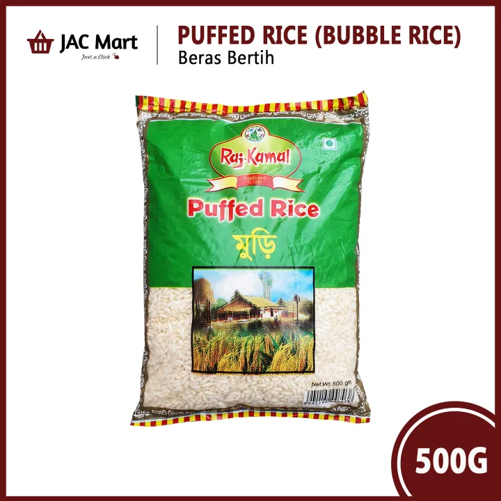 RAJ KAMAL Puffed Rice (Bubble Rice) | Beras Bertih | 炒米 500G | Lazada