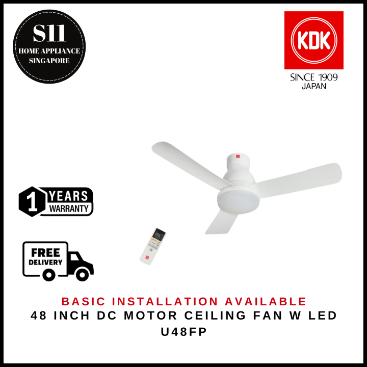 KDK U48FP 1st DC Motor Ceiling Fan (White) * 1 YEAR SINGAPORE KDK WARRANTY | Lazada Singapore