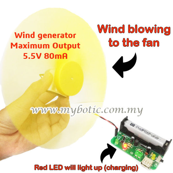 MB-53 Free Energy Wind / Solar Power Bank DIY Kit 【 Mybotic Hobby Kit ...