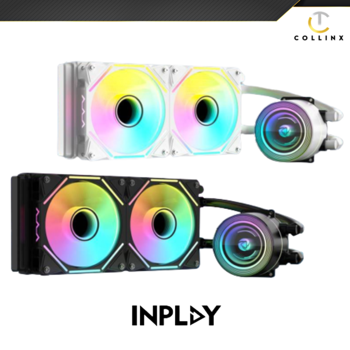 InPlay Seaview 240 AIO - Dual Fan RGB CPU Cooler | Black White | Water ...