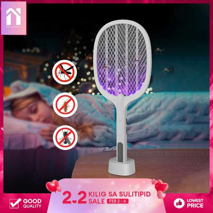 IDA 3000V Mosquito Killer Swatter Hit Pest Control USB Rechargeable ...