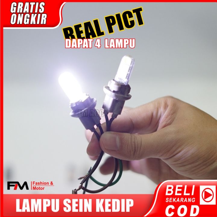 FM ACC - HARGA 4 PCS Lampu Sen Motor Variasi KEDIP CEPAT STROBO 6 LED ...
