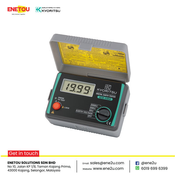 KYORITSU 4105A EARTH & GROUND RESISTANCE TESTER 2000Ω CAT III 300 V ...