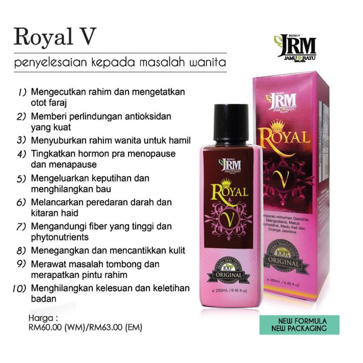 J Royal V 250ML J Jus Royal V 250ML Jamu Ratu Malaya Jus Royal V | Lazada