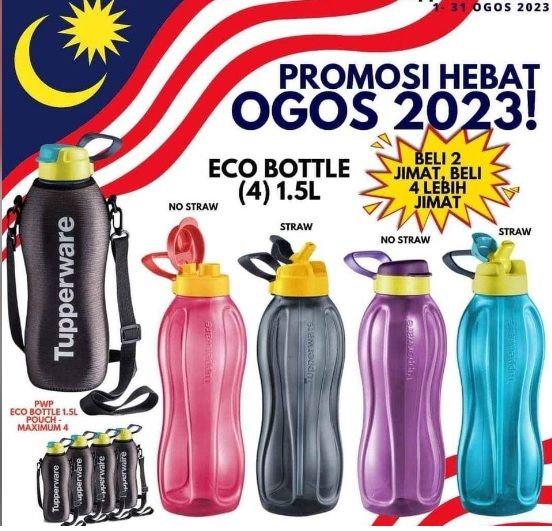 Tupperware Eco Bottle 1.5L Flip Top New Color | Lazada