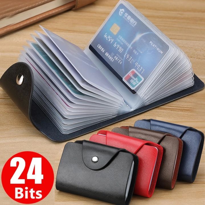 New 24 Slots Bits Card Holder Bag Simple Solid Color Pocket Case Women ...