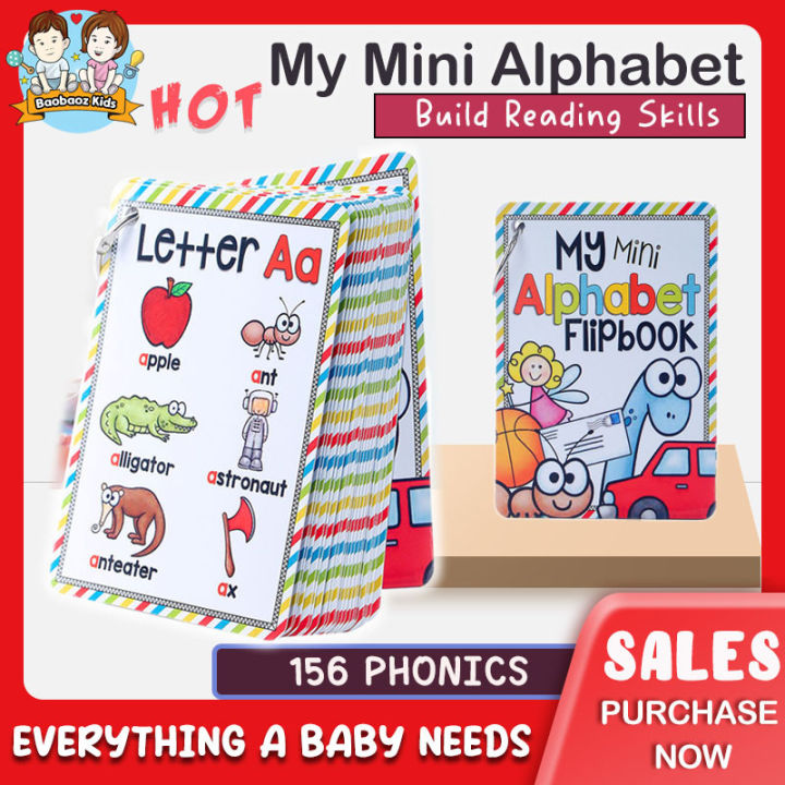 156 Phonics My Mini Alphabet Flip Book Learn Words Alphabet Build ...