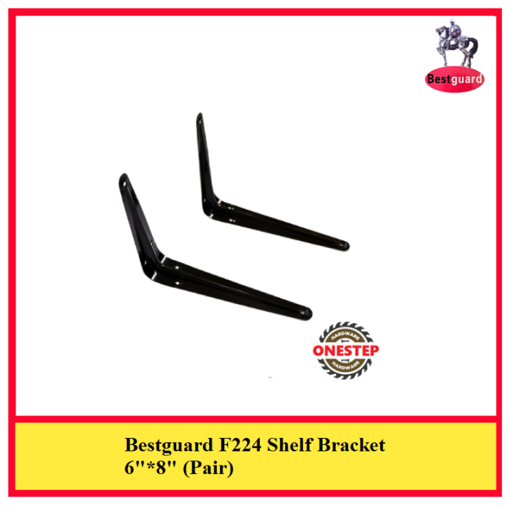 Hardware Onestep Bestguard F224 Shelf Bracket 6"*8" (Pair) | Lazada PH