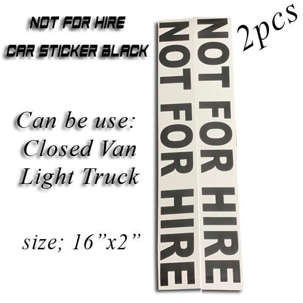 2PCS Car Sticker Decal Vinyl Not For Hire Size 16 x2 | Lazada PH