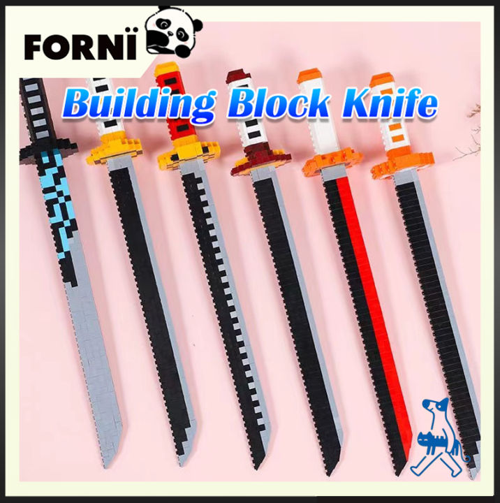 Block Toy Sword 3D Block Model Children's Block Toys The Blade of Ghost ...