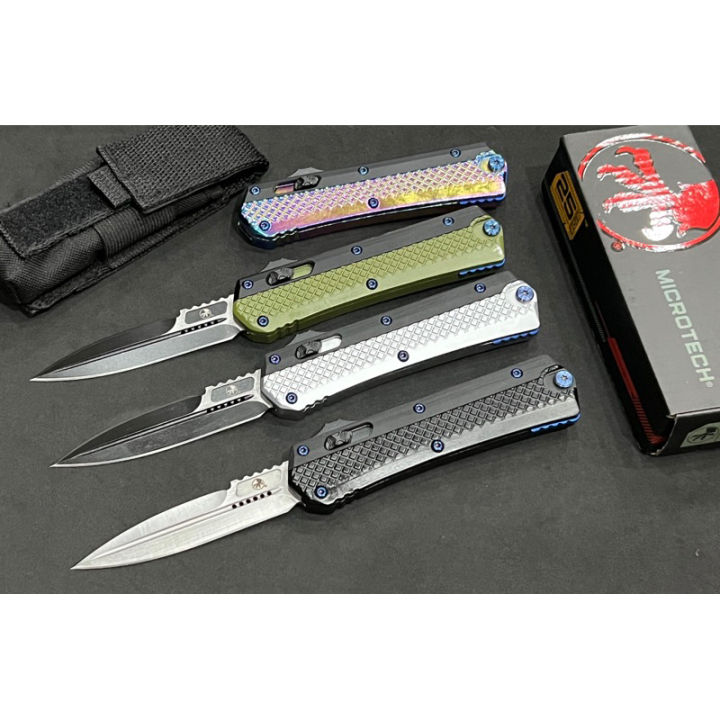 มีดสปริงตรง Microtech พร้อมซอง ขนาดพกพา | Lazada.co.th