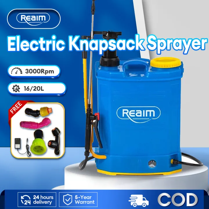 REAIM Electric Rechargeable portable Sprayer Agriculture Knapsack ...