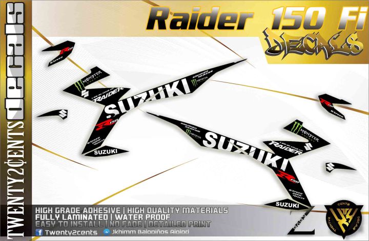 High-Quality Decals and Stickers for Raider 150 fi (monster energy ...
