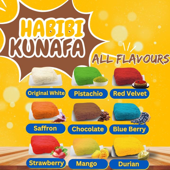 All New Flavors Kunafa Dough 500g and 1kg all flavors By Habibi Kunafa ...