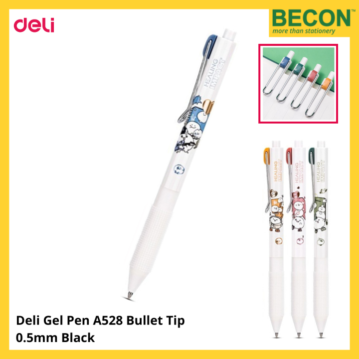Deli Gel Pen A528 Bullet Tip 0.5mm Black ink | Lazada