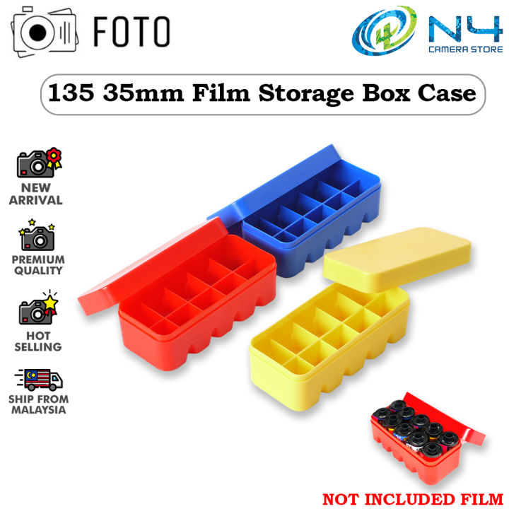 FOTO 135 35mm Multi-Format Hard Plastic Film Storage Box Case Container ...