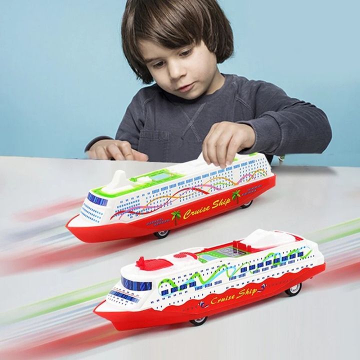 NCUMBE Gliding Sliding Steamship Simulation Model Toy Cruise Boat Model ...