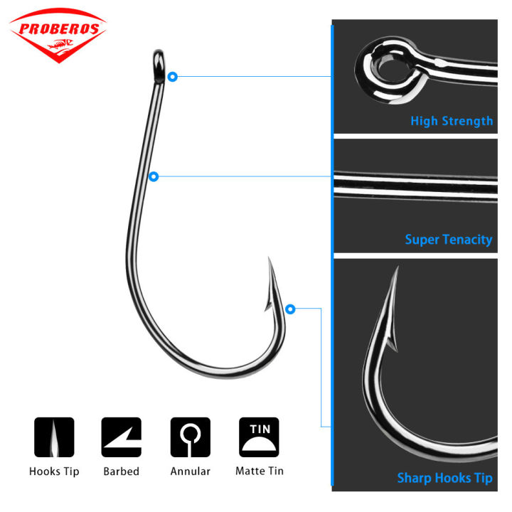 PROBEROS 100pcs Mata Kail Maruseigo Fishing Hook Freshwater Fish Hook ...