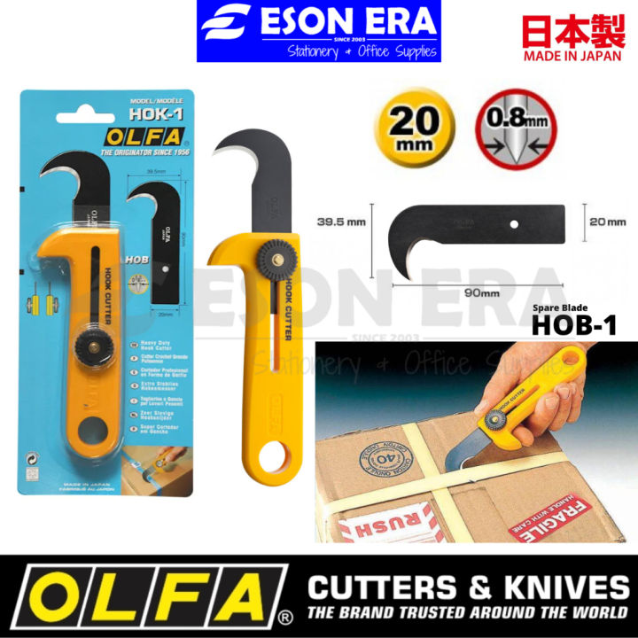 Olfa HOK-1 Heavy Duty Hook Cutter Made in Japan Knife Pisau (Blade HOB-1) | Lazada