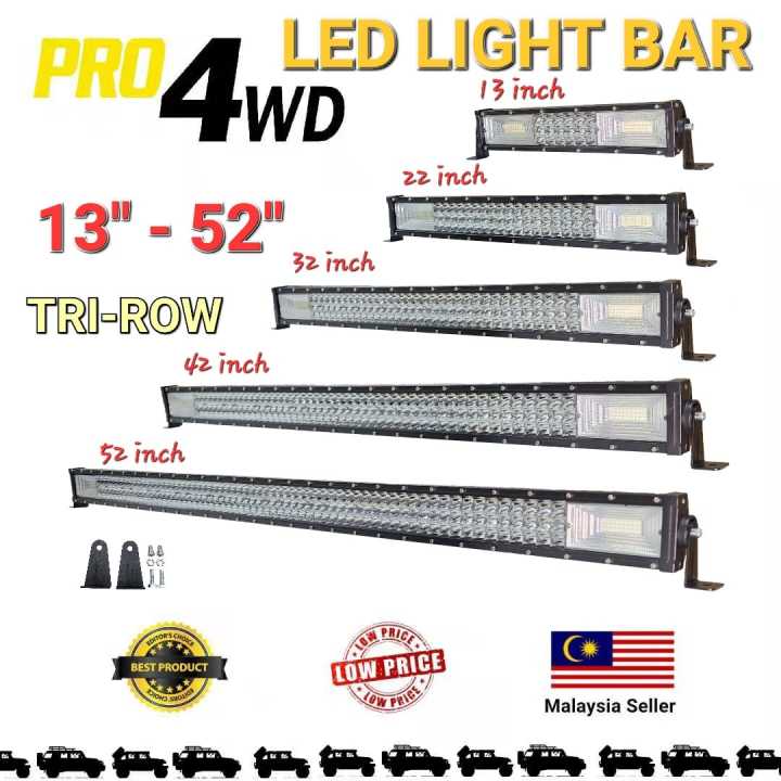 Triple-Row LED 13" 22" 32" 42" 52" LED Light Bar Offroad Led Bar Combo ...