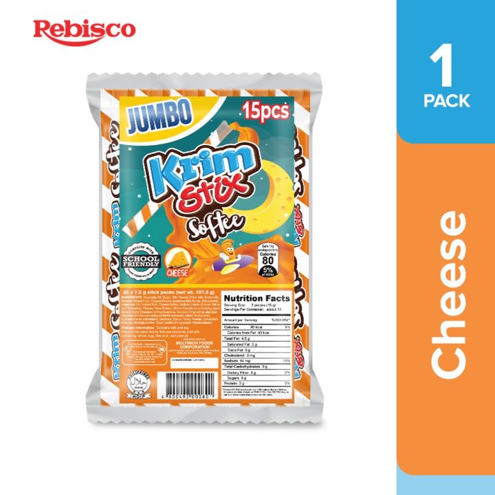 KRIMSTIX SOFTEE CHEESE 7.5g x 15 pcs | Lazada PH