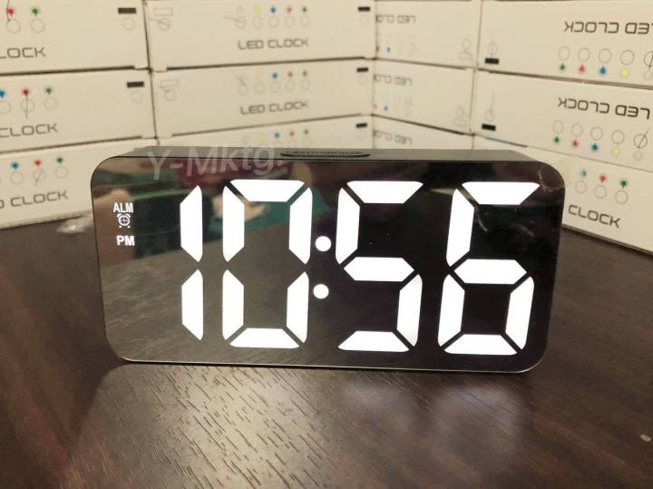 LED Digital Mirror Clock (Time/Date/Temperature/Alarm) POWER ...