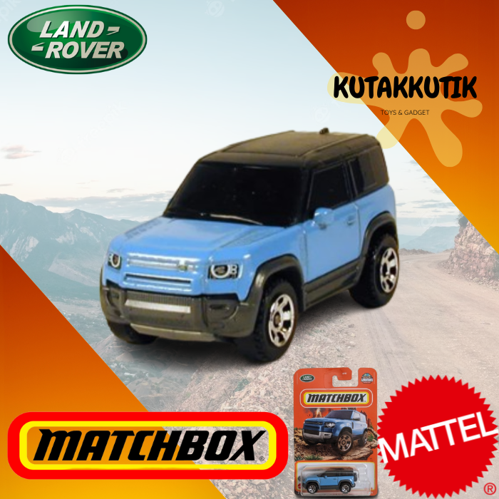 Matchbox Mobil Jip 2020 Land Rover Defender 90 Biru Muda Land Rover ...