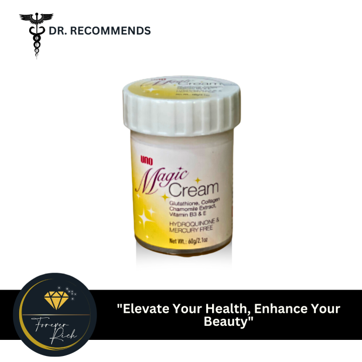 Uno Magic Cream Glutathione, Collagen Chamomile Extract, Vitamin B3 & E ...