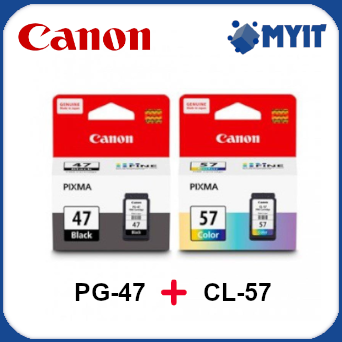Canon PG-47 and CL-57 (13ML) Ink Cartridge Combo Set Original Genuine ...