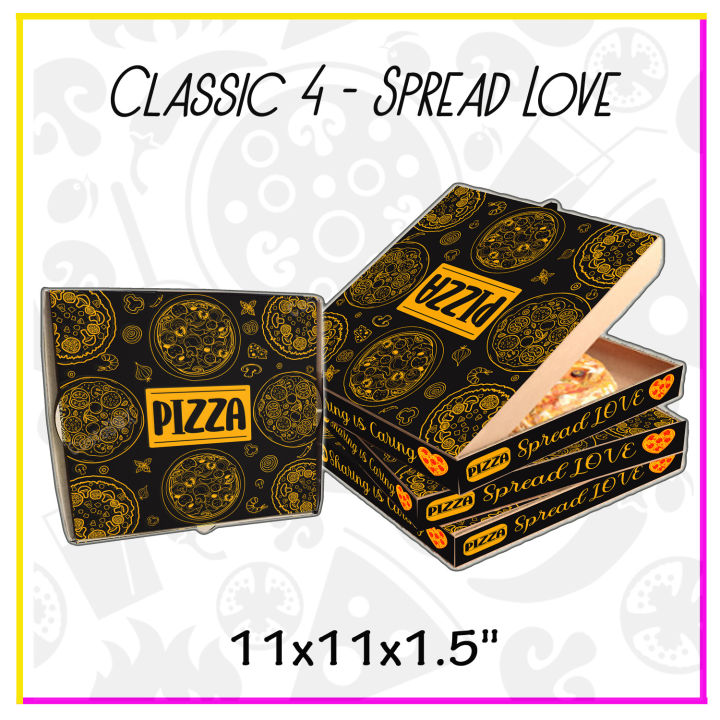 Pizza Box Corrugated / C4 - 11" Spread Love / 1 Bundle 50pcs. / Pizza ...
