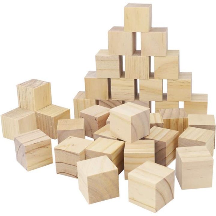 [COD] decoration props pine cube children's toy building block graffiti diy hand-painted wooden ...