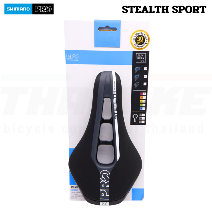 อานนั่งเบาะจักรยานเสือหมอบ PRO STEALTH SPORT สีดำ ขนาด 142MM/152MM ...